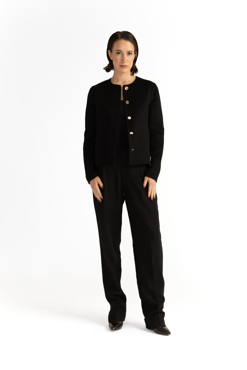 Arvika Jacket - Cropped jacket in black – FREY